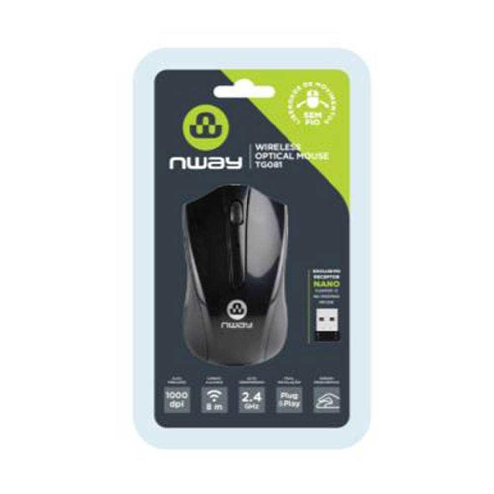 Mouse Nway Wireless Cinza MO081, Informática - NAGEM