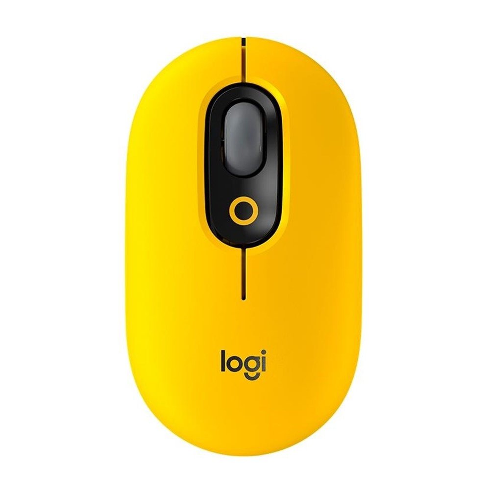 Mouse Logitech Wireless POP Amarelo Blast, Informática - NAGEM